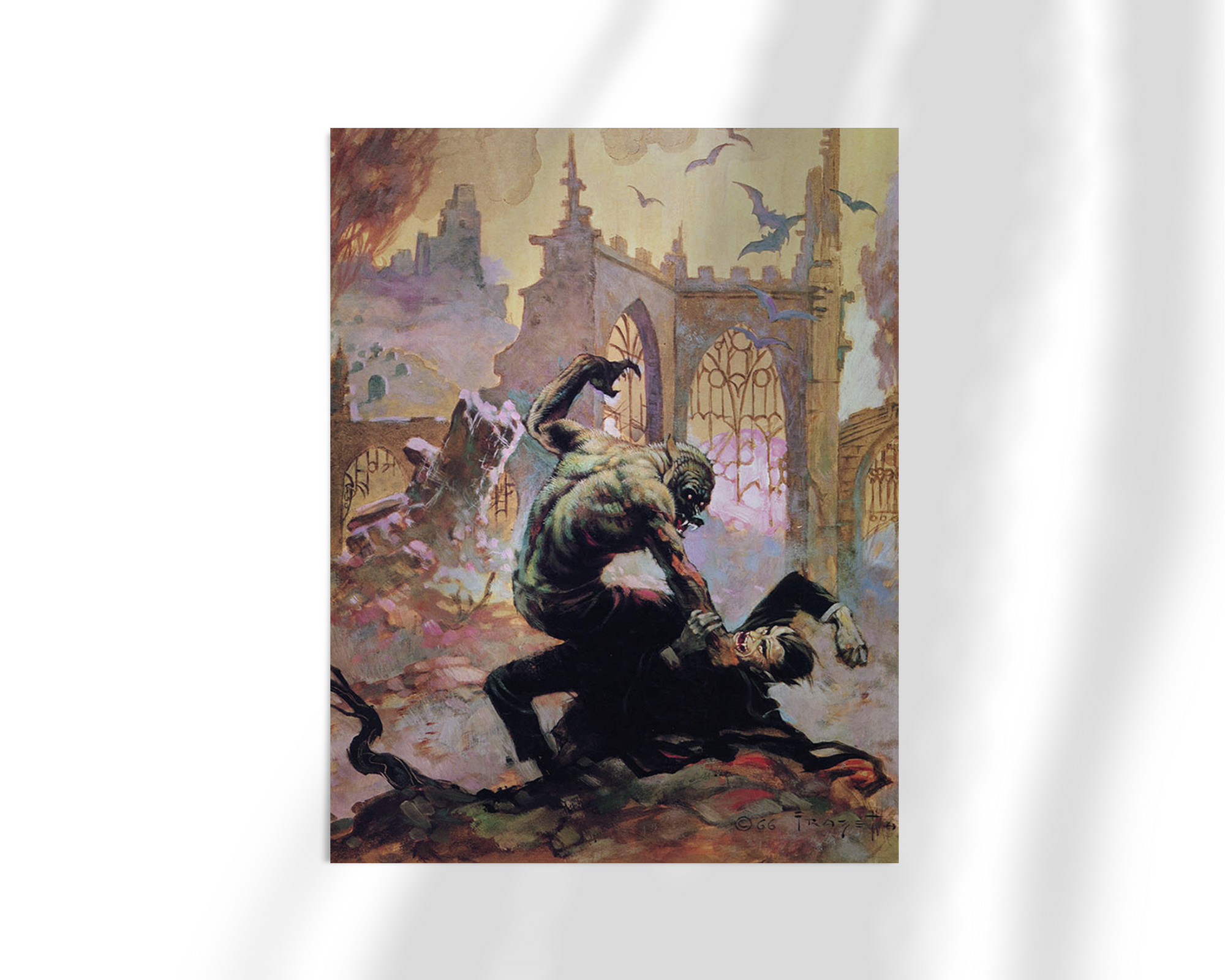 Dracula Meets the Wolfman Fine Art Print – Frazetta Art Museum